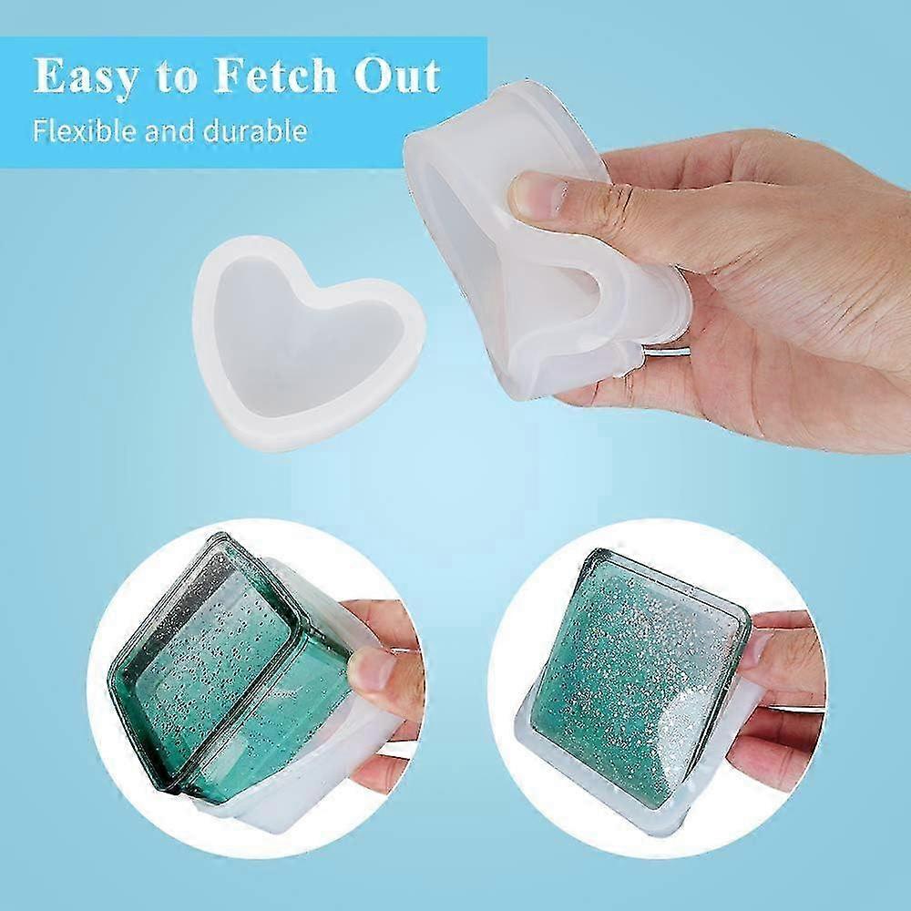 Box Resin Moulds,Outivity Jewelry Box Molds with Hexagon Epoxy Resin ...