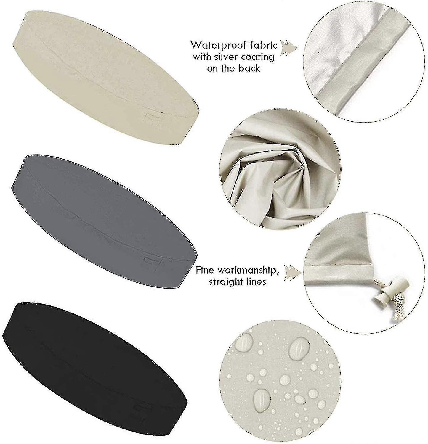 Waterproof Weather Resistant Spa Round Hot Tub Protector Covers With ...