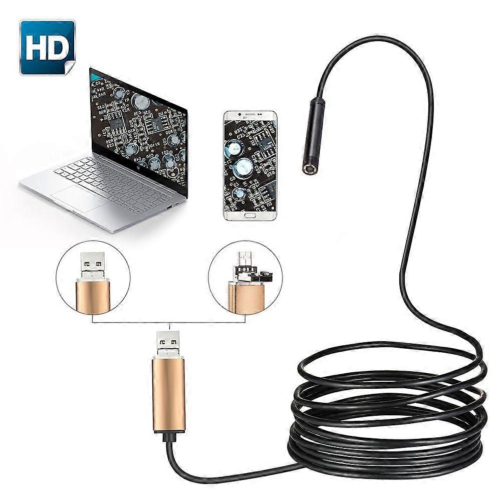 Two-in-one USB 8mm mobile phone endoscope industrial pipeline auto ...