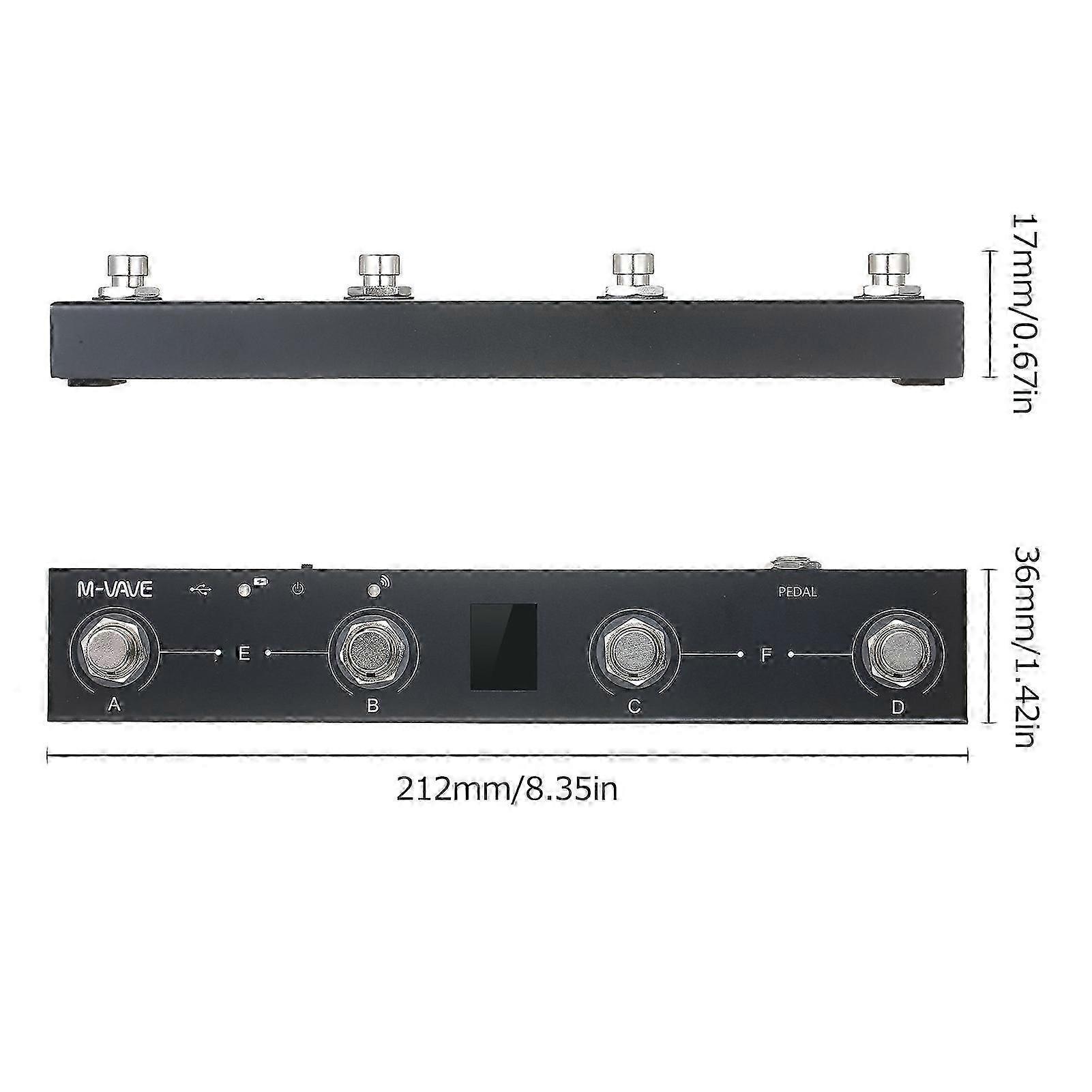 M-VAVE Chocolate BT Wireless MIDI Controller Rechargeable 4 Buttons ...