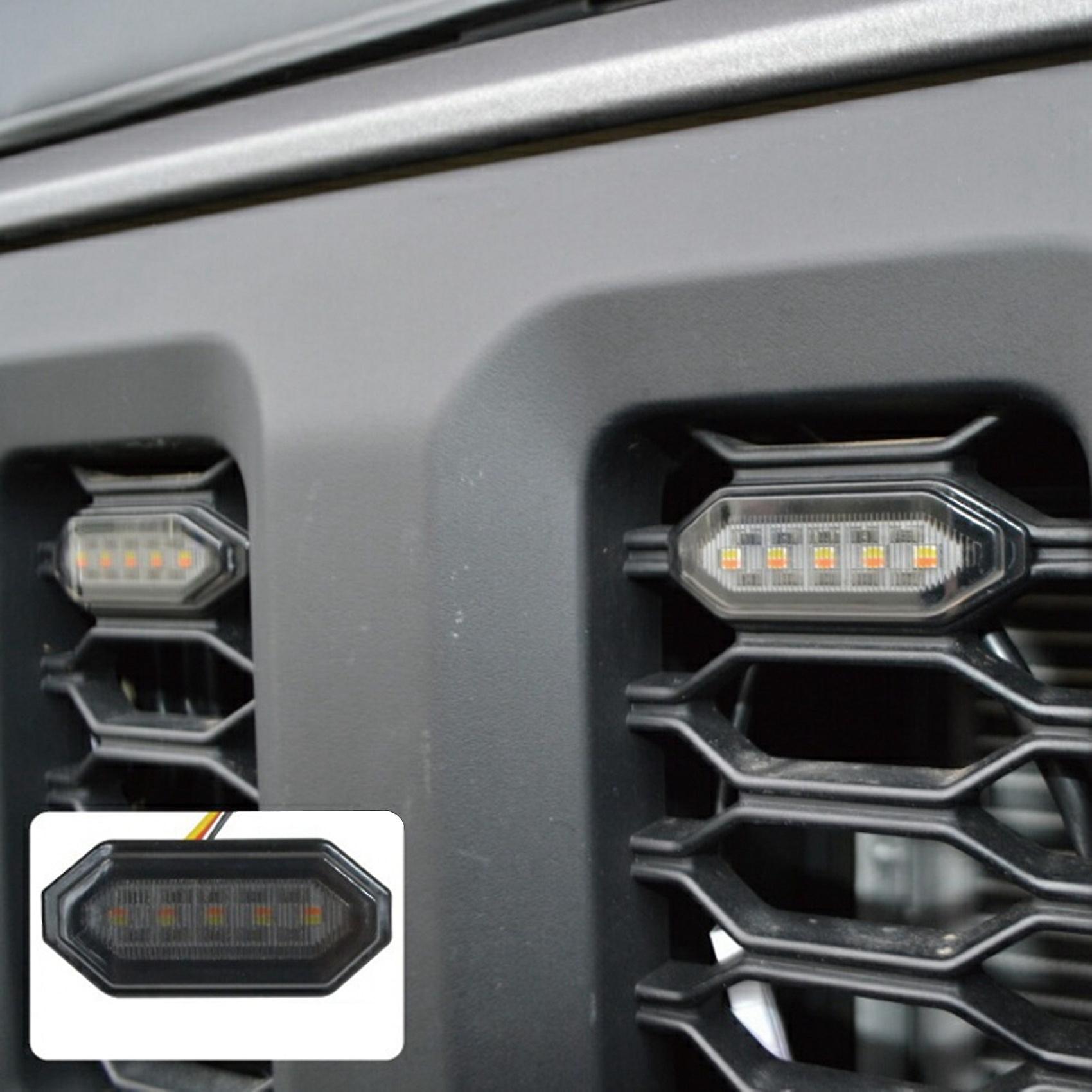 LED Front Grille Lights White Amber Light External Grille Lamps for Jimny JB64 JB74 2019 2020 ...