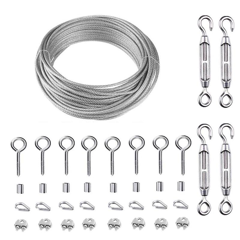 30M Cable Railing Garden Wire Kit Wire Fence Roll Kit/outdoor String ...