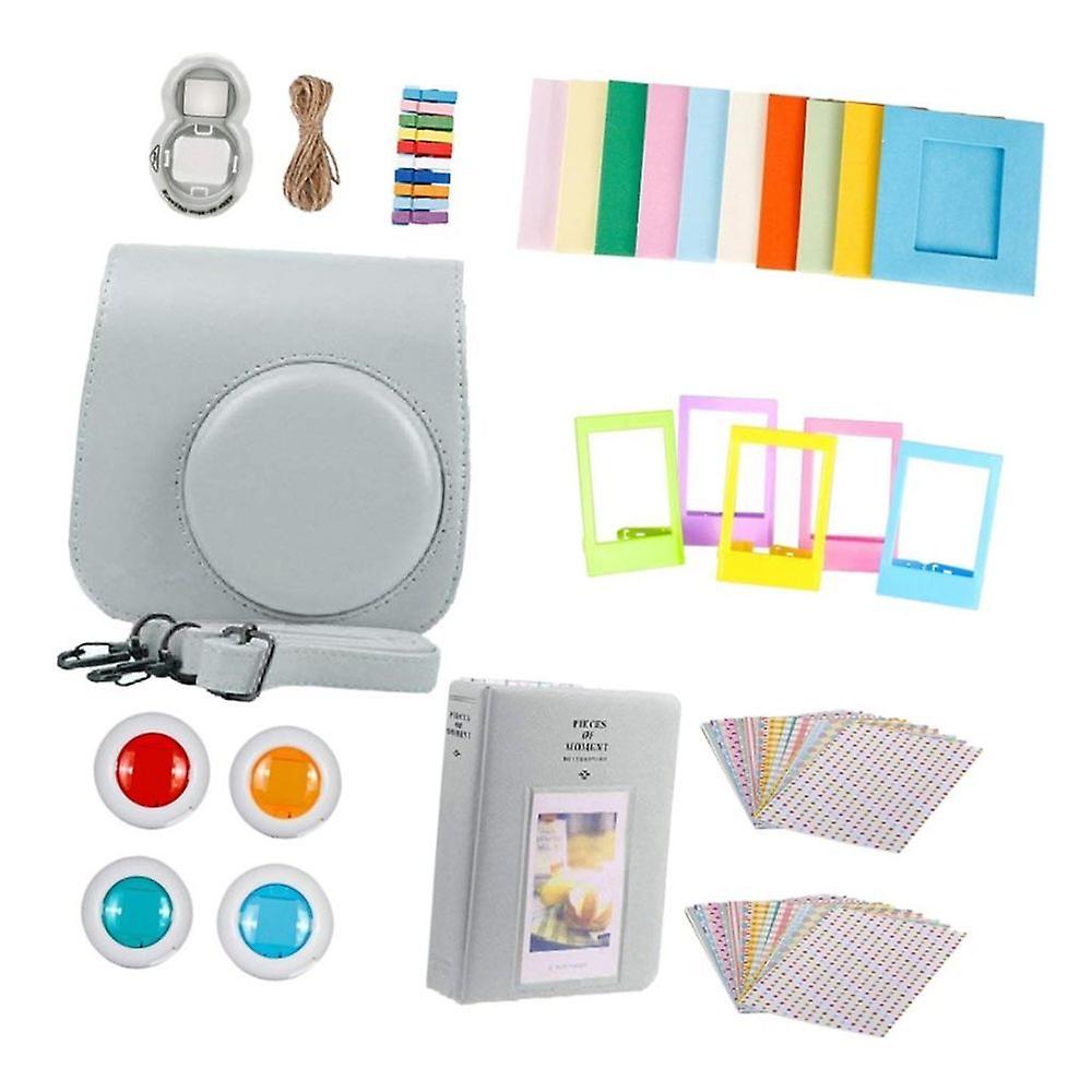 Pour Fujifilm Instax Mini 9 Appareil Photo Pu Case Filter + Close Up ...