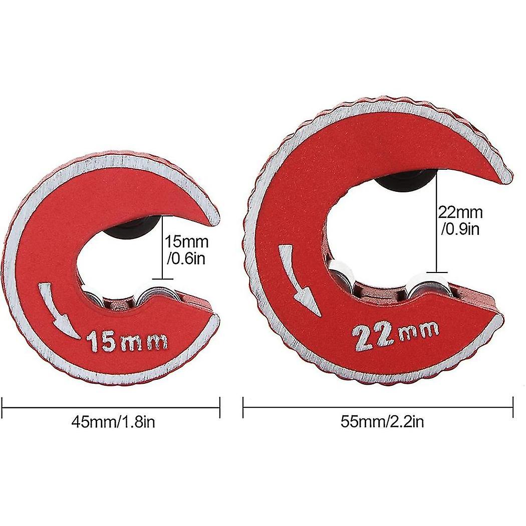 2pcs 15mm & 22mm Copper Pipe Cutter Mini Auto Pipe Slice Tool Zinc ...