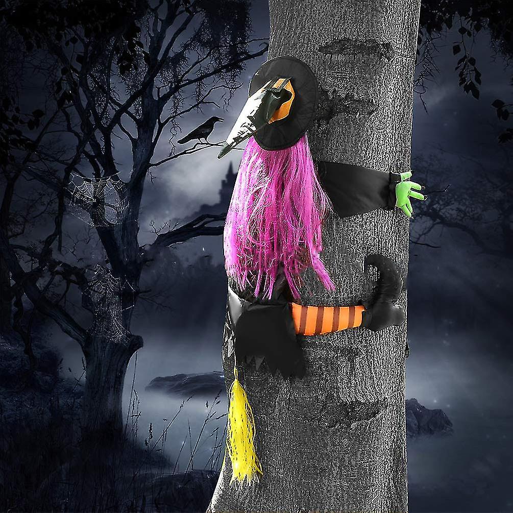 Halloween New Witch Doll Crashing Witch Into Tree Halloween Decoration ...