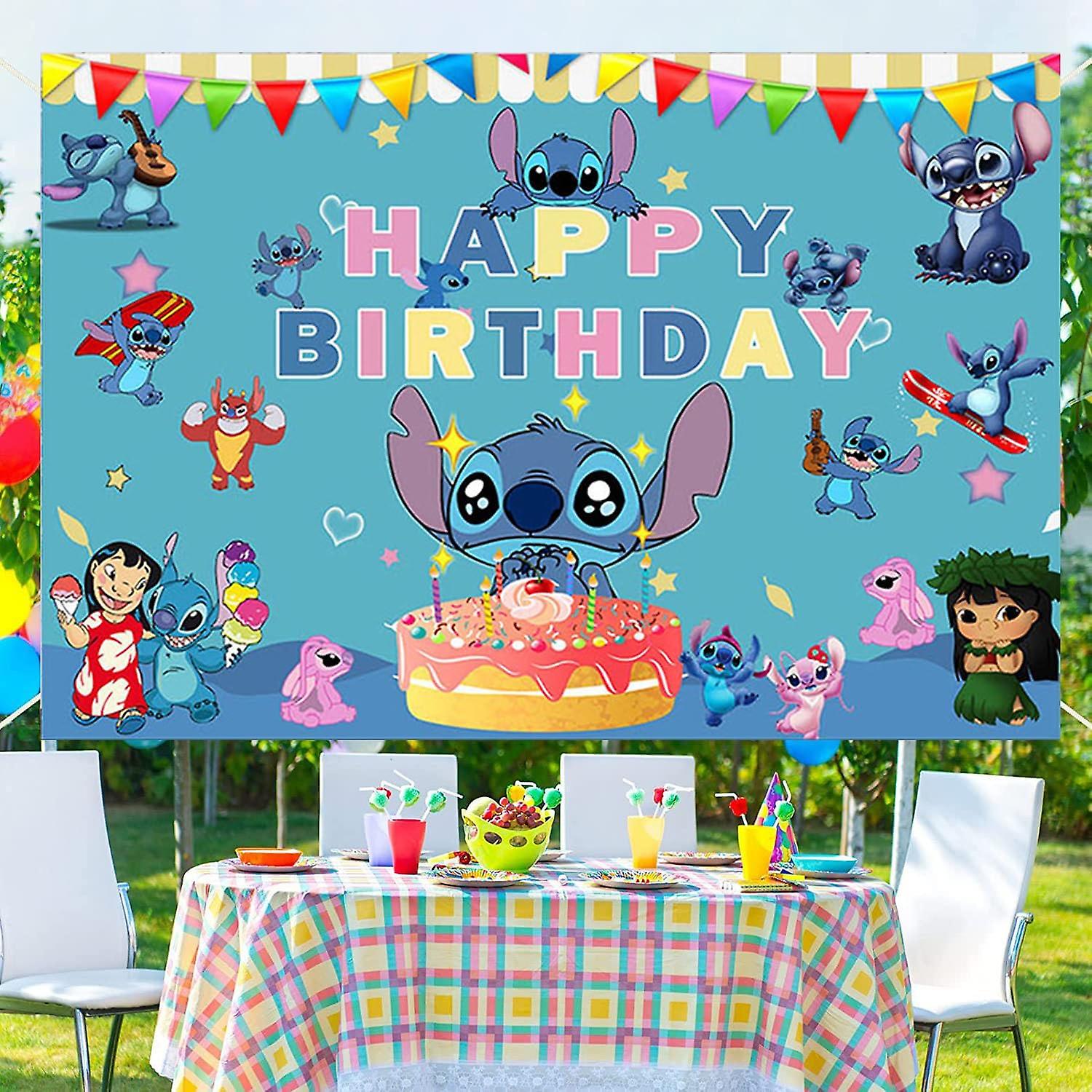Stitch Background Stitch Theme Birthday Decorations, Stitch Photo ...