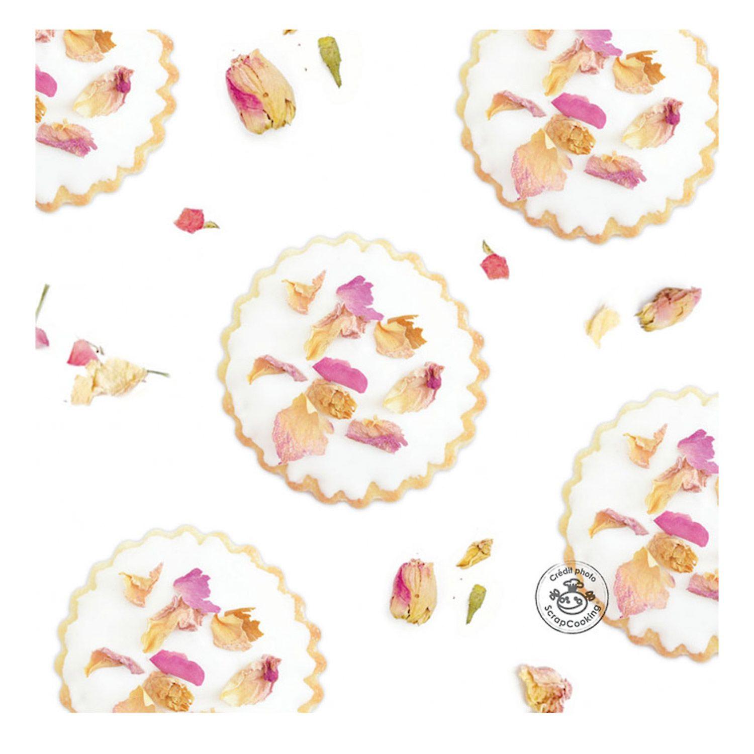 4 edible dried flowers for pastry - lavender, rose, blueberry, heather ...