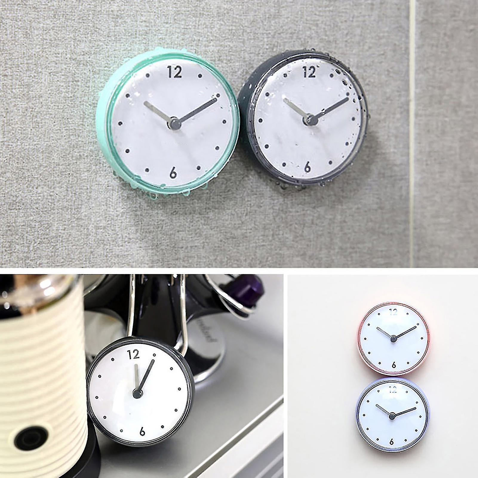 Bathroom Kitchen Waterproof Suction Cup Wall Clock Decor Shower Timer ...