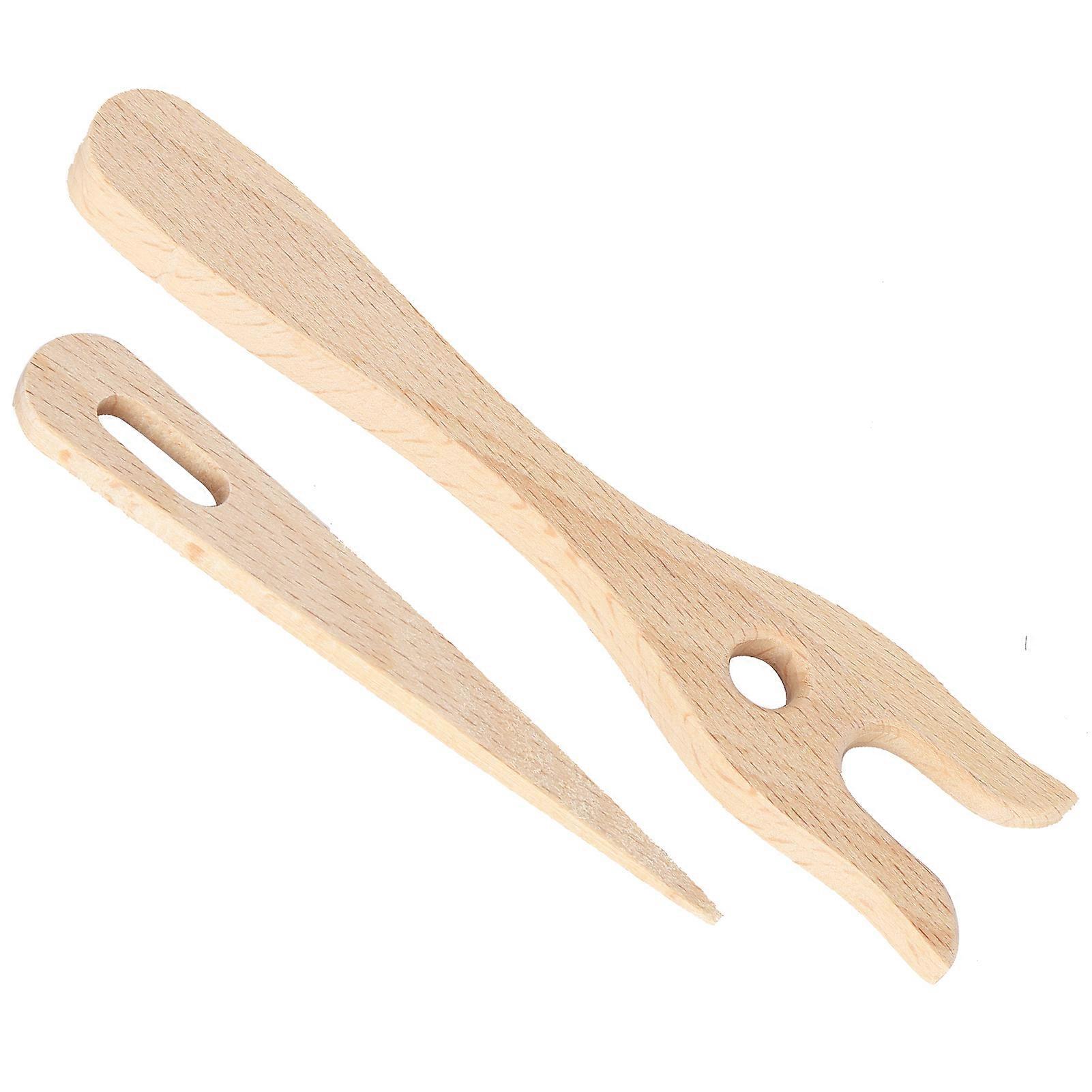 Wooden Knitting Fork Weaving Big Eye Needle Bracelet Necklace DIY ...