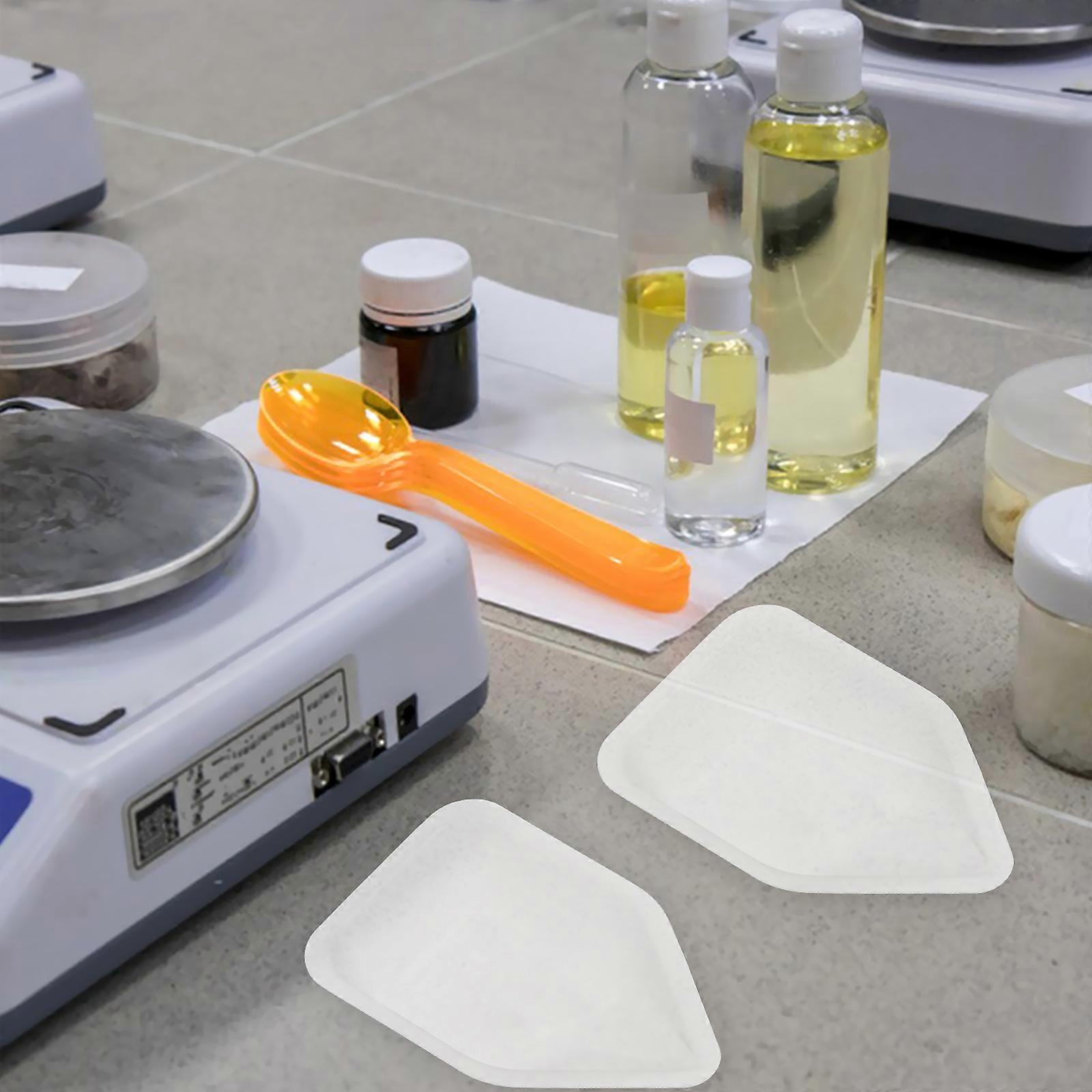 100 pcs Weighing Powder Plate Plastic Weighting Tray Laboratory ...
