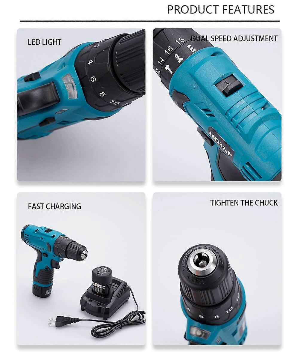 12V Cordless Electric Screwdriver 3 in 1 32N.m Variable Speed Electric ...