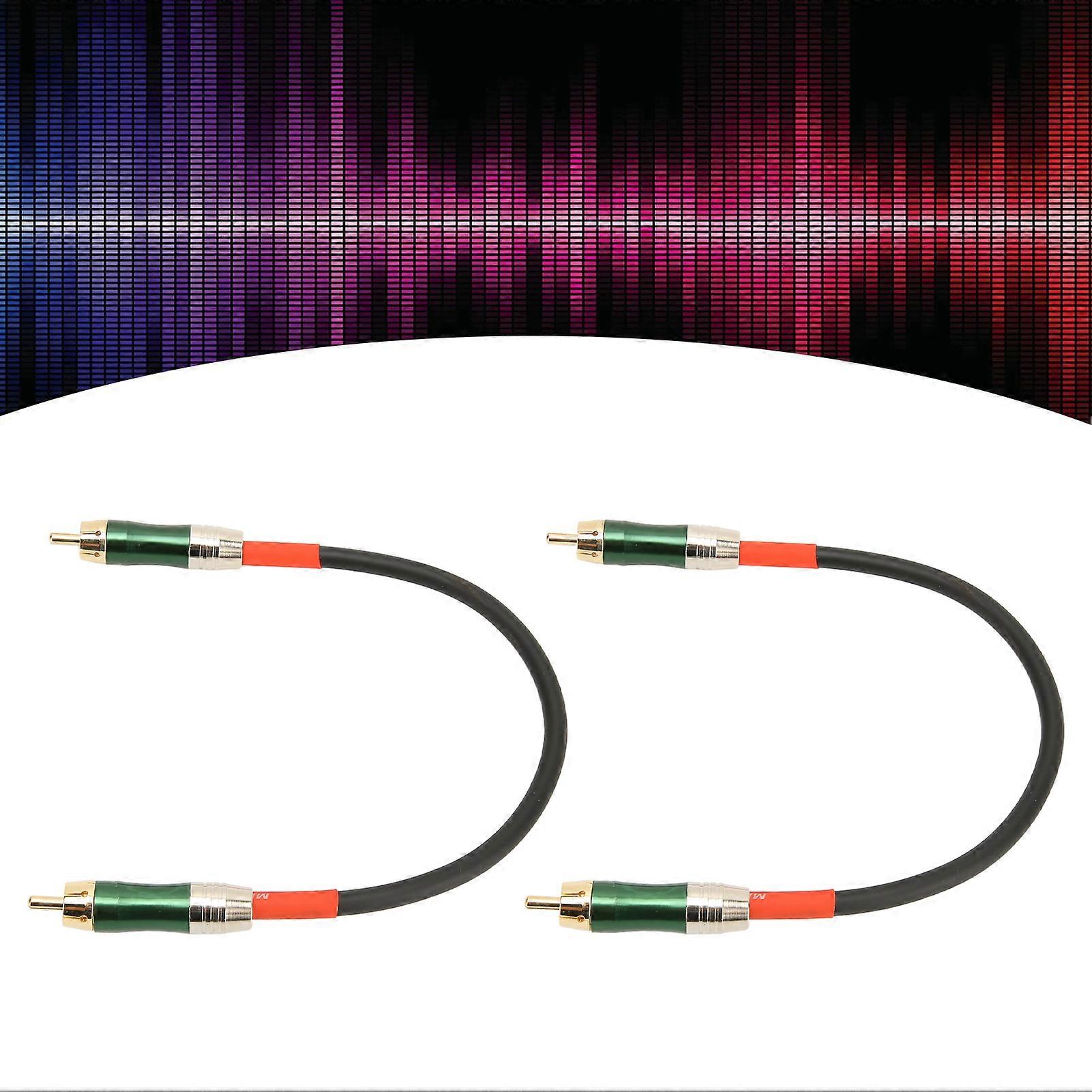 2pcs RCA Cable Professional Double Shielded Gold Plated Connector RAC ...