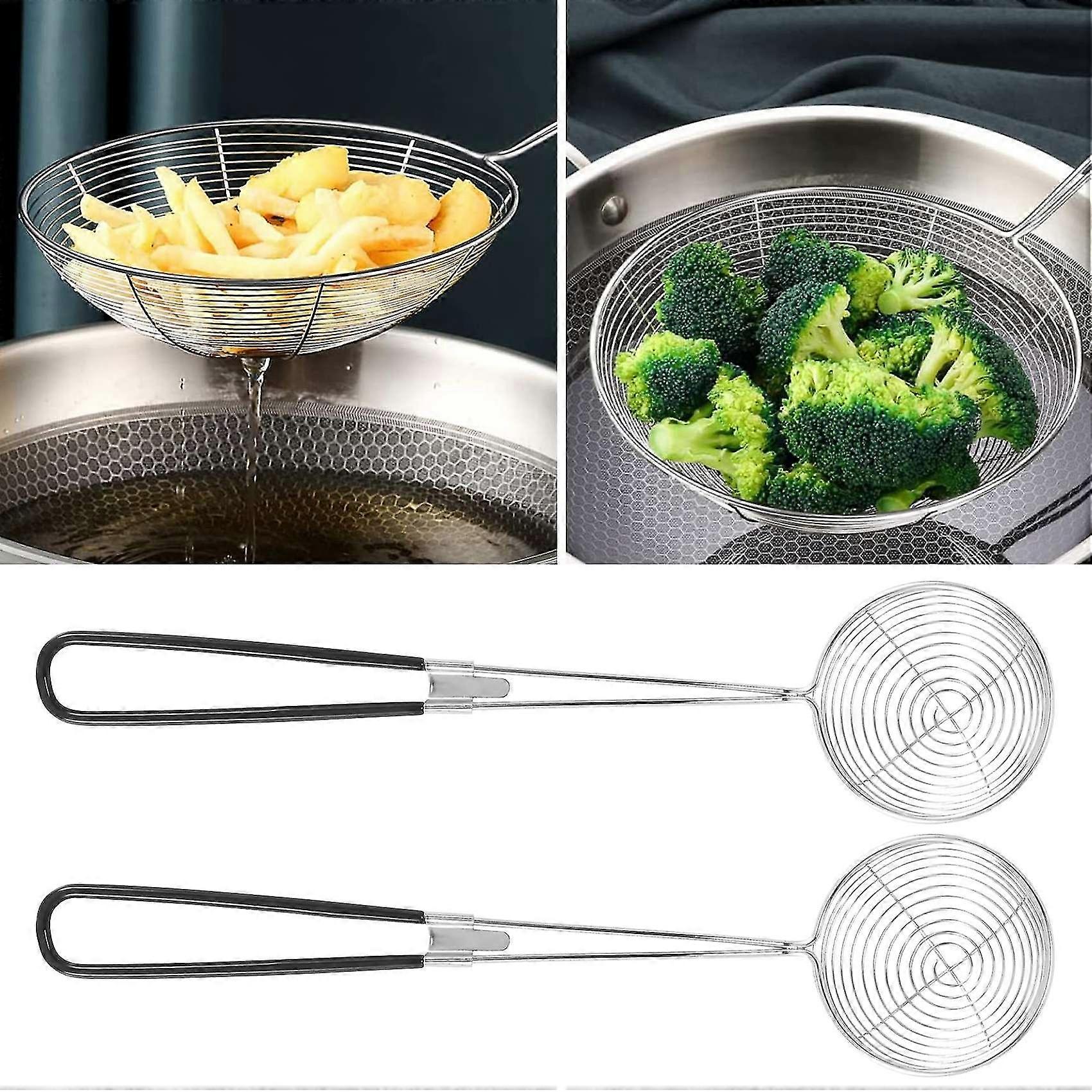 10 Pieces Hot Pot Strainer Scoops,Stainless Steel Hot Pot Strainer Spoons Mesh Skimmer Spoon ...