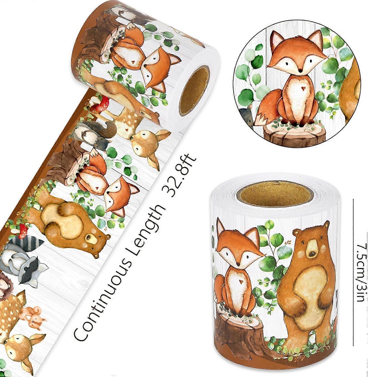 32.8ft Woodland Creatures Bulletin Board Borders Woodland Animals Die ...