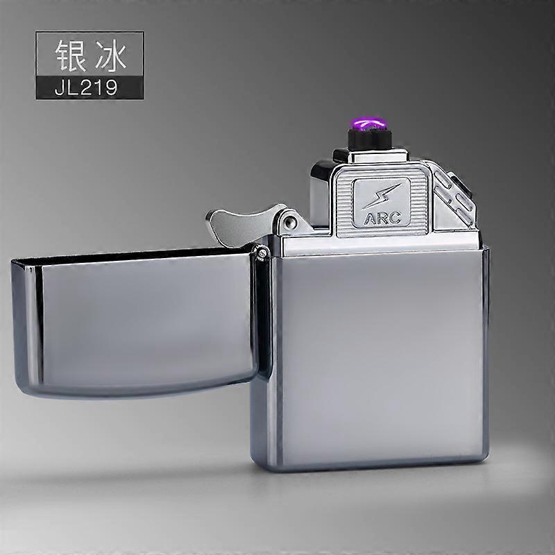 Jl219 Double Arc Cigarette Lighter Ice Surface Diy Custom Charging ...