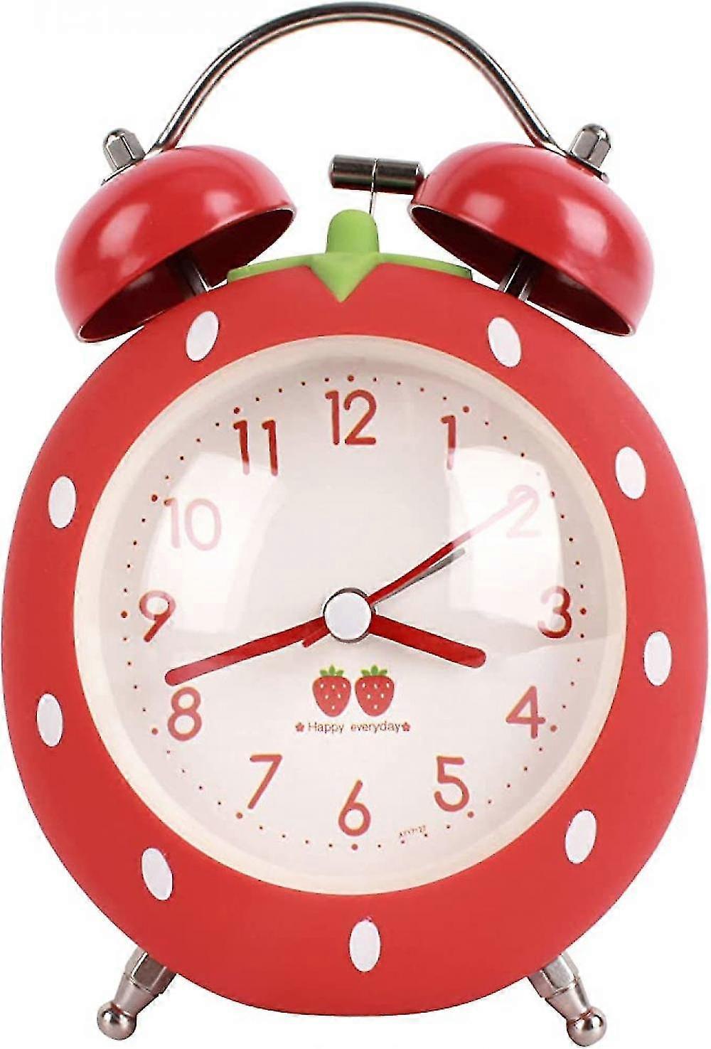 Strawberry Shaped Alarm Clock, Backlit, No Ticking Sound, Simulated ...