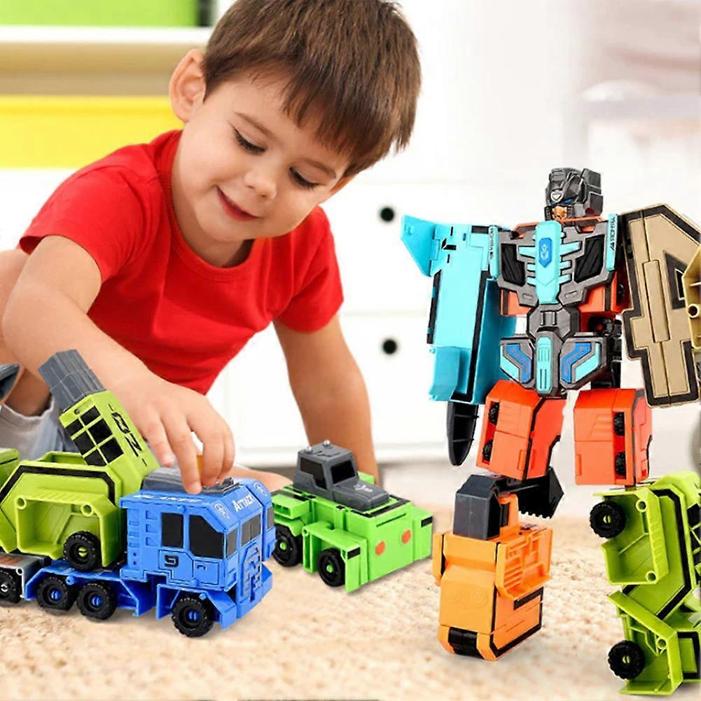 Toy Deformation Number Transform Robot DIY Assembled Puzzle Mecha Robot ...