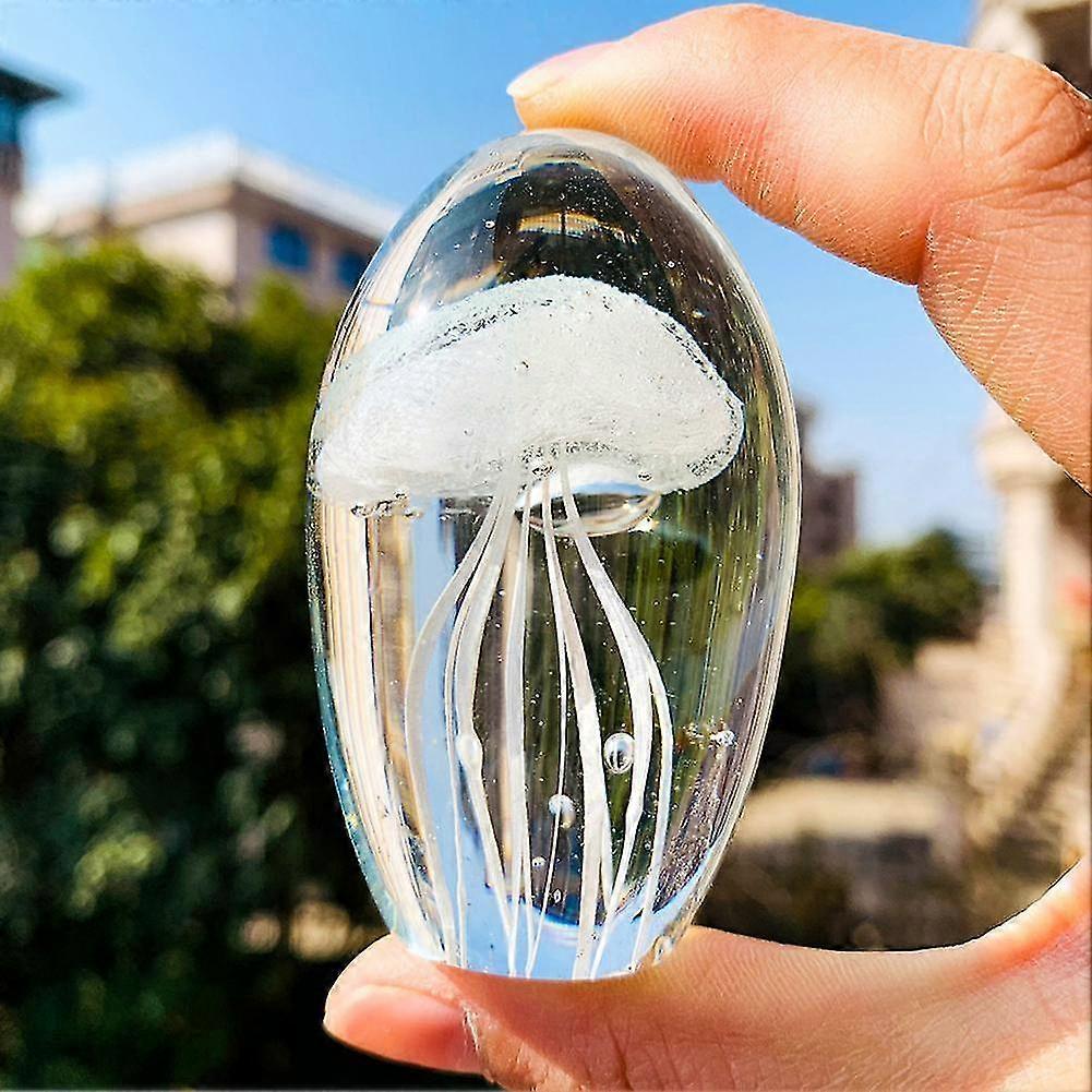 Resin Jellyfish Crystal Glass Jellyfish Paperweight Jellyfish Creatures ...