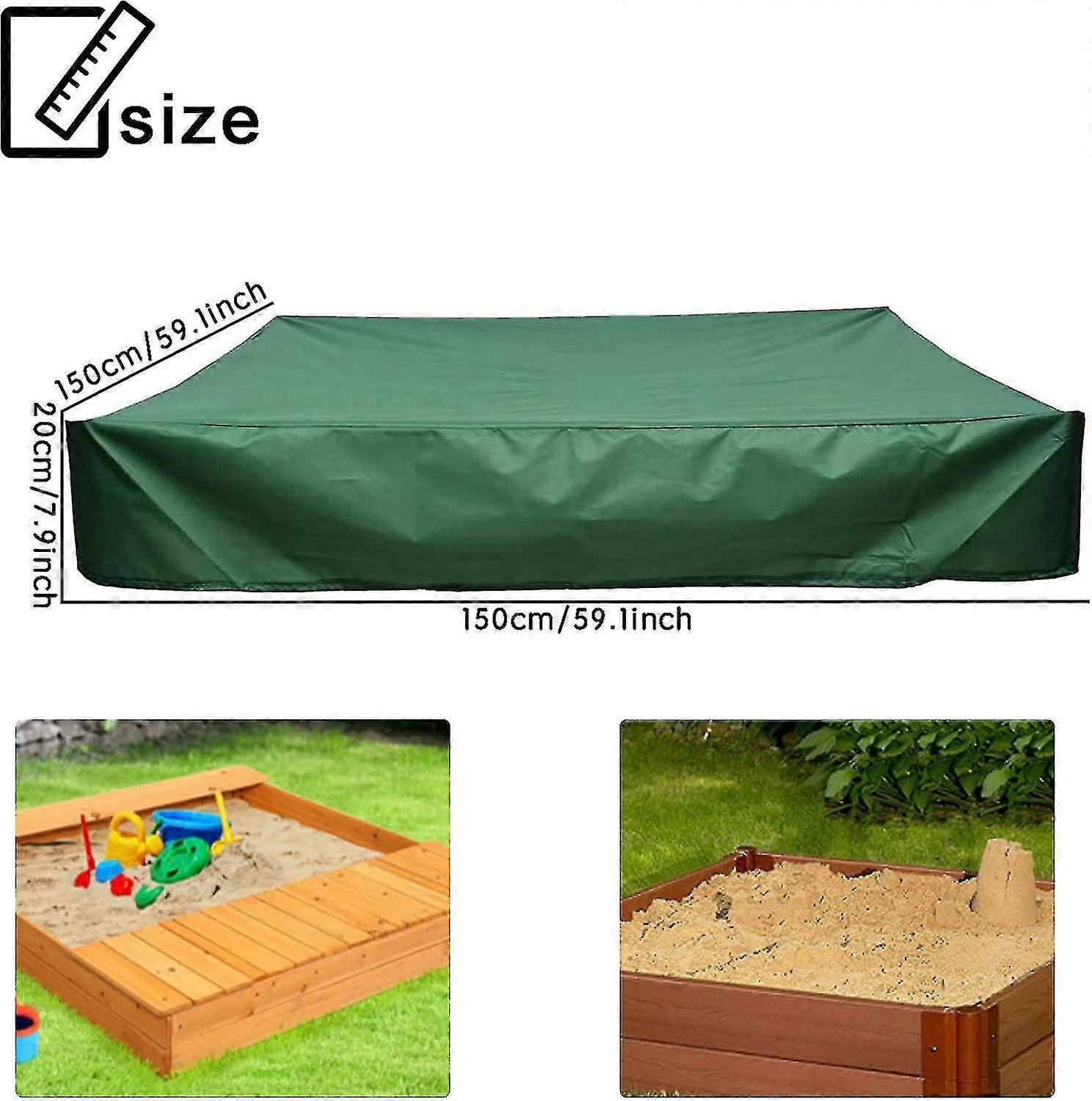 Sand Pit Of Square Sand Box Cover With Fastening Rope To Tighten The ...
