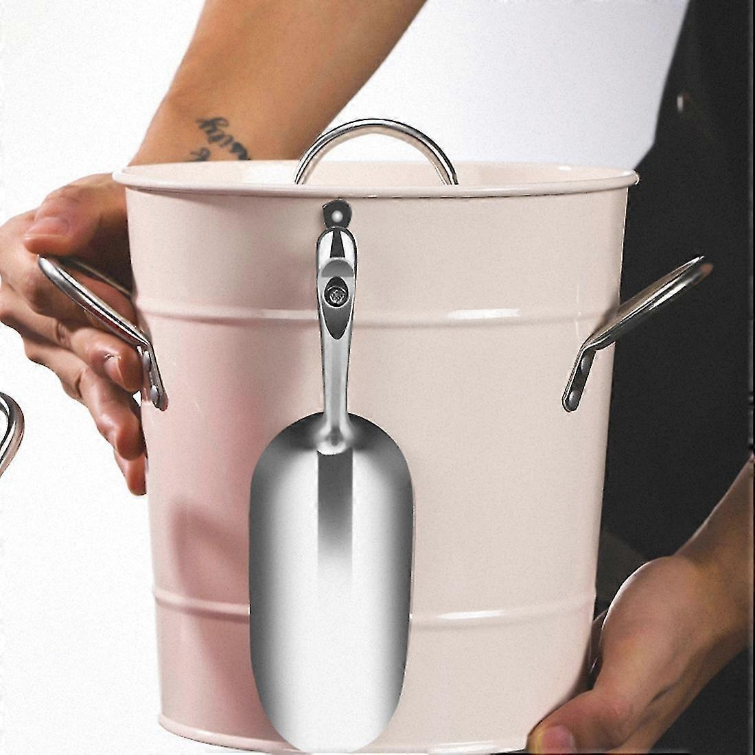 Portable Wall Ice Bucket 3.5l Iron Ice Bucket With Tong And Lid ...