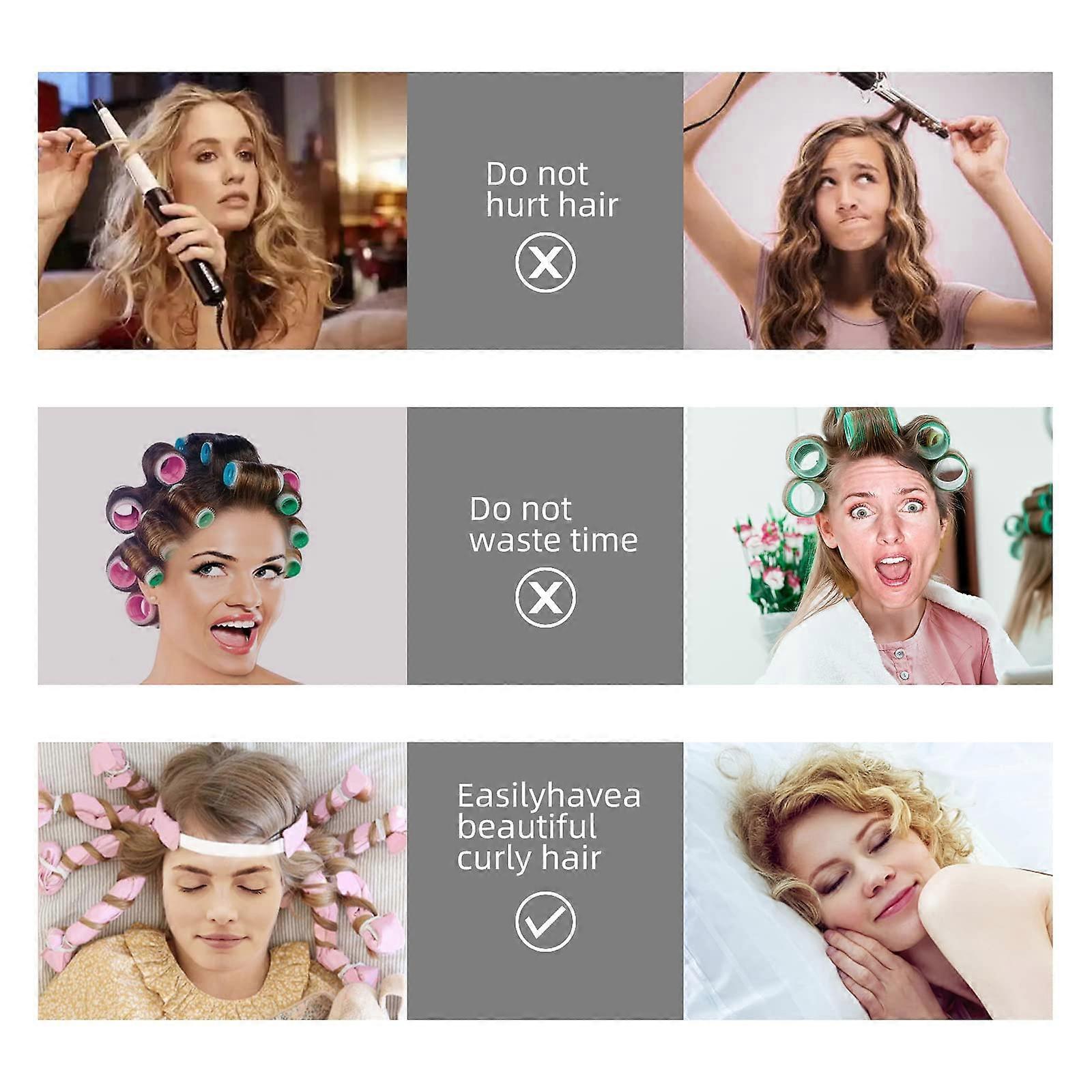 Heatless Curling Rod- Octopus Design No Heat Curling Rod Headband-Soft ...