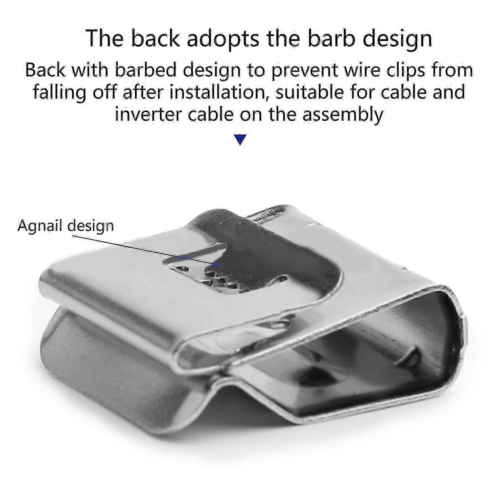 50pcs Solar Panel Cable Clips Management 2 Wire Pv Wire Clip Locking ...