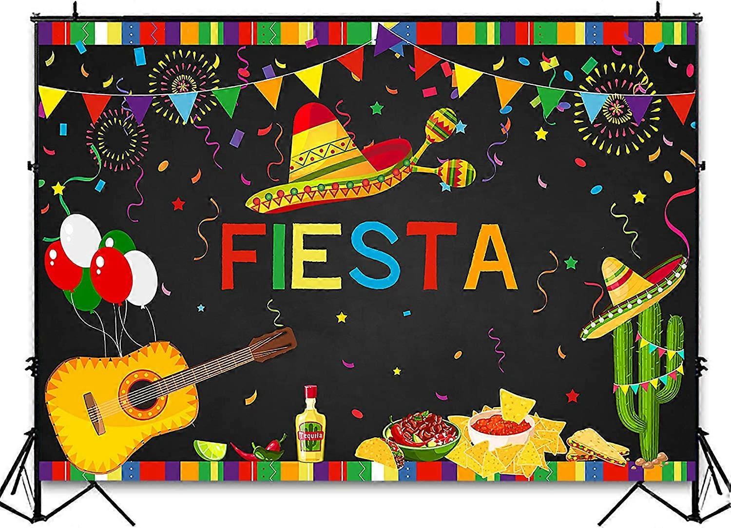 COMOPHOTO Fiesta Birthday Backdrop Mexican Fiesta Themed 1st Birthday ...