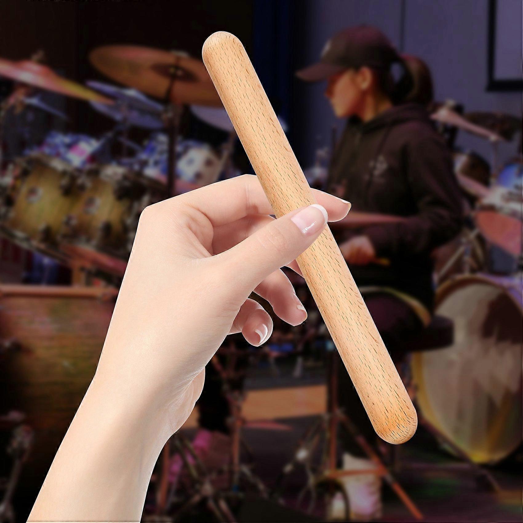 6 Pairs Wood Claves Musical Percussion Instrument Rhythm Sticks ...