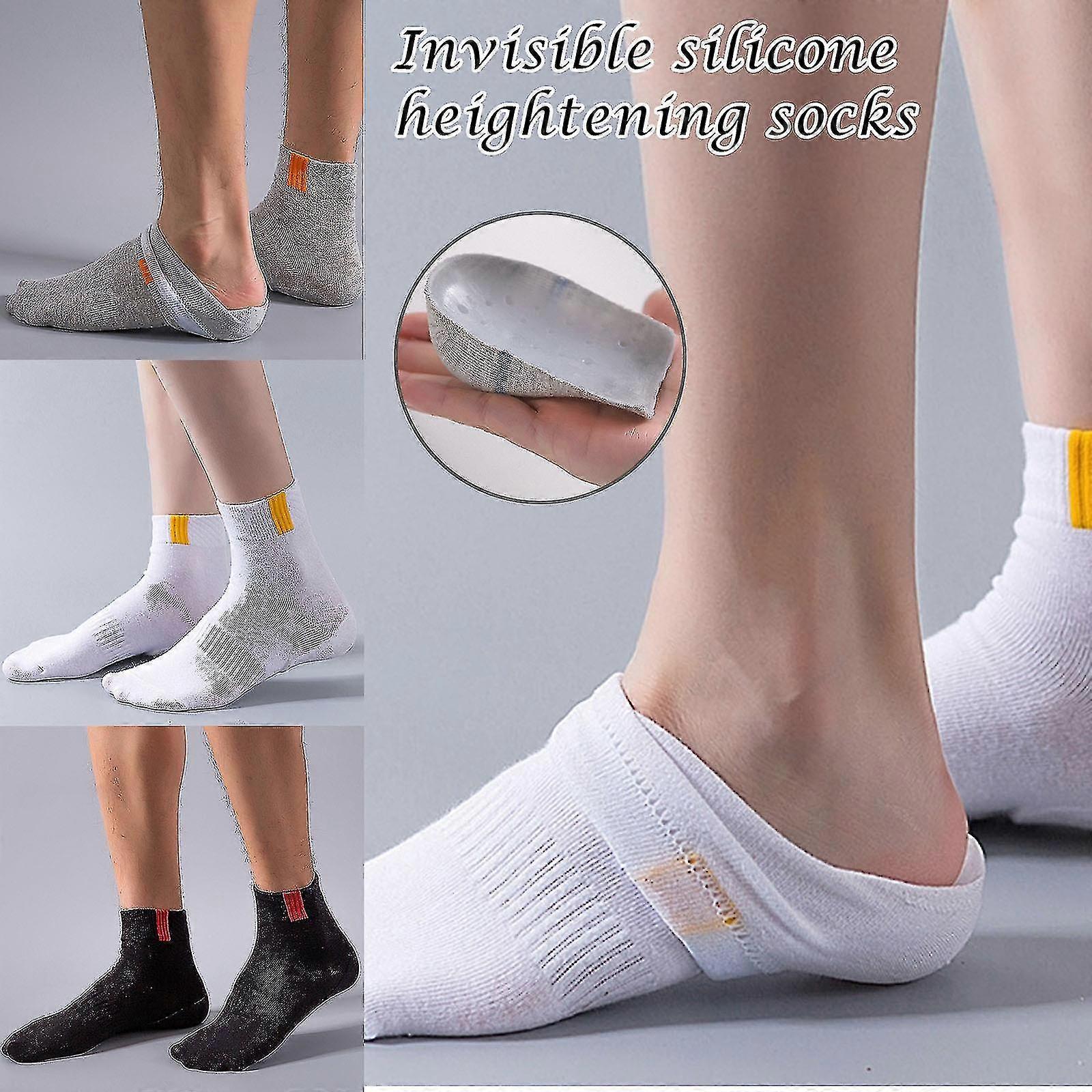 Invisible Silicone Increase Insoles Sock Height Lift Soft Feet Cushion ...