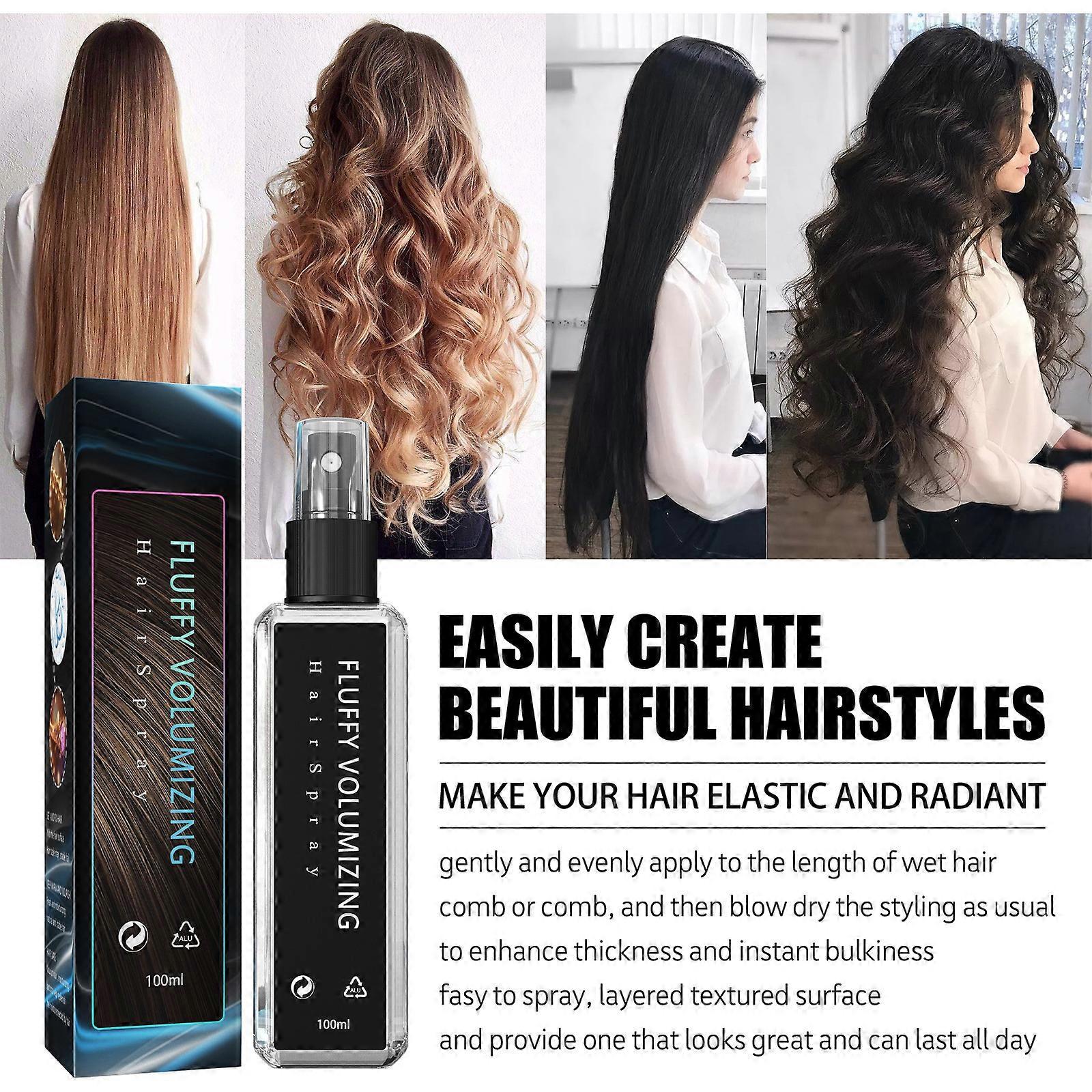 Hair Thickener Spray, Fluffy Volumizing Hair Spray For Fine Hair And ...