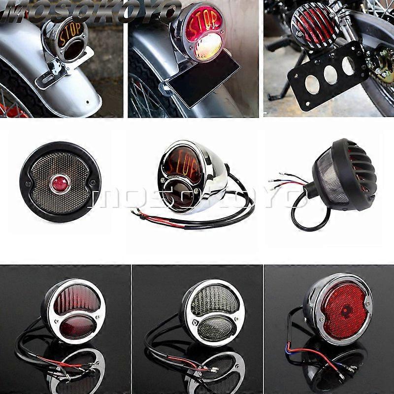 Old School Retro Motorcycle 12v LED Tail Light For Harley Chopper ...