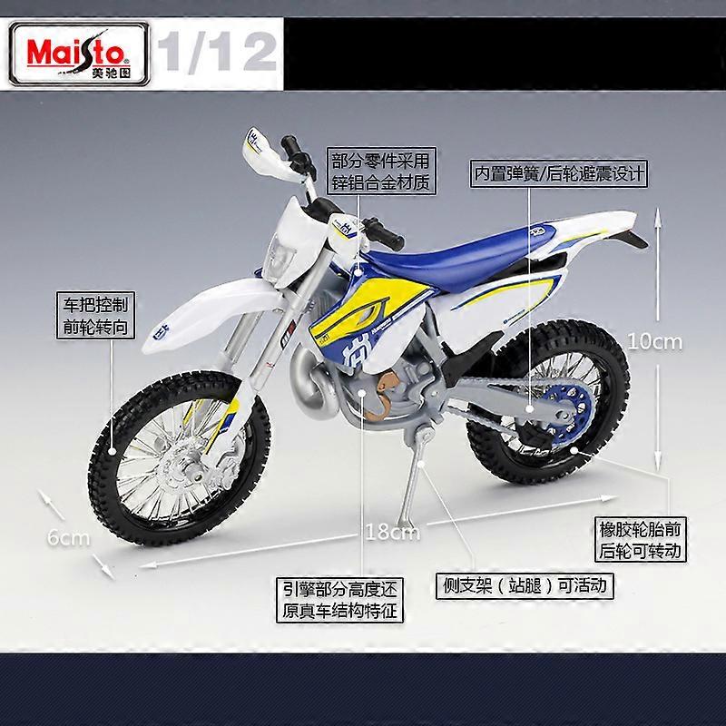 1/12 Scale Motorcycle Husqvarna FE 501 Dirt Bike Motocross Moto Enduro ...