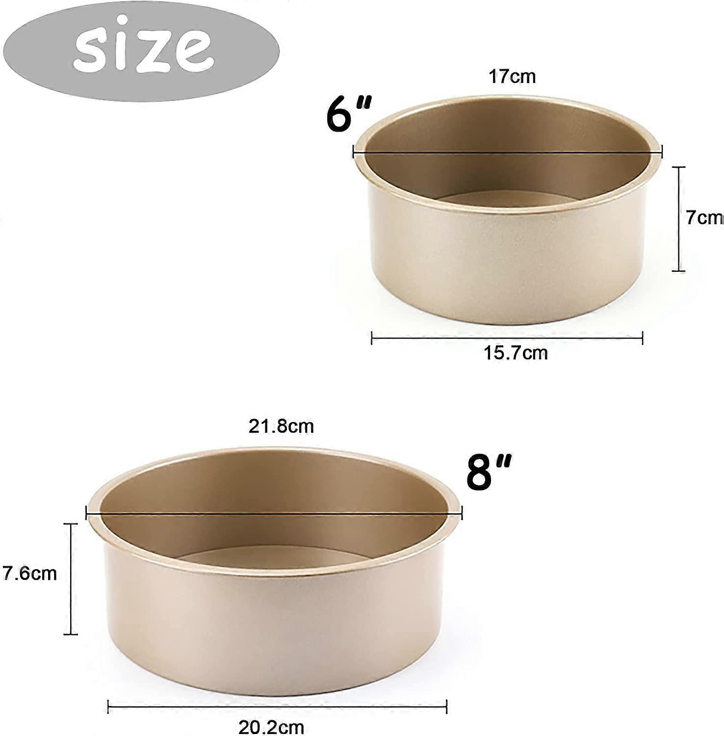 2PCS Cake Mold, 2 Tier Cake Mold, Round Cake Mold (6 "/ 8"), Round Cake ...