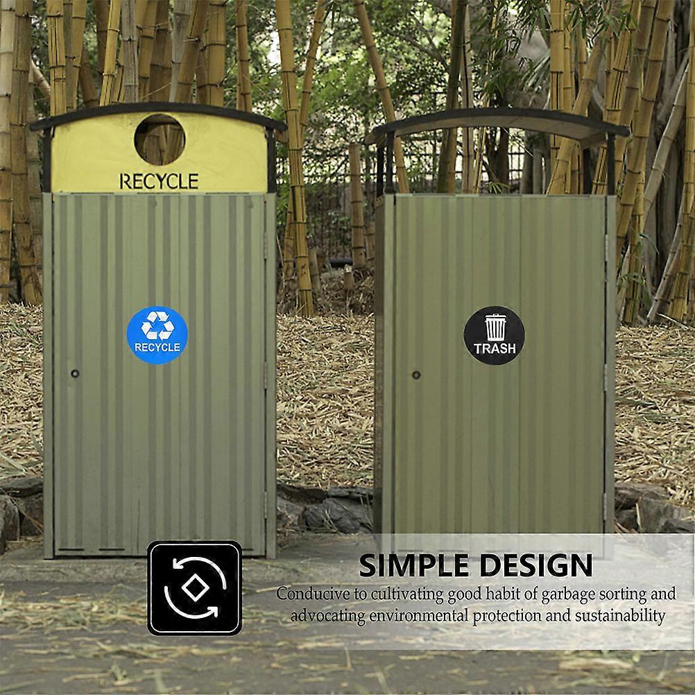 8pcs Trash Classification Decal Trash Recycling Label Sticker Waste Bin ...