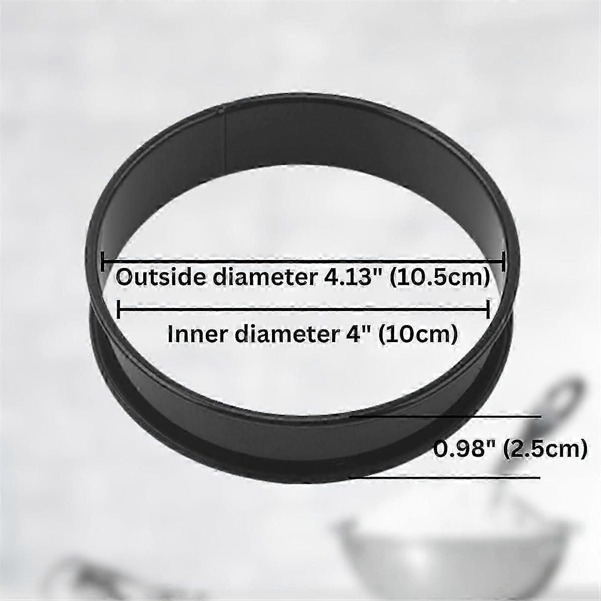 8 Pack Stainless Steel English Muffin Rings 4 Inch Crumpet Rings ...