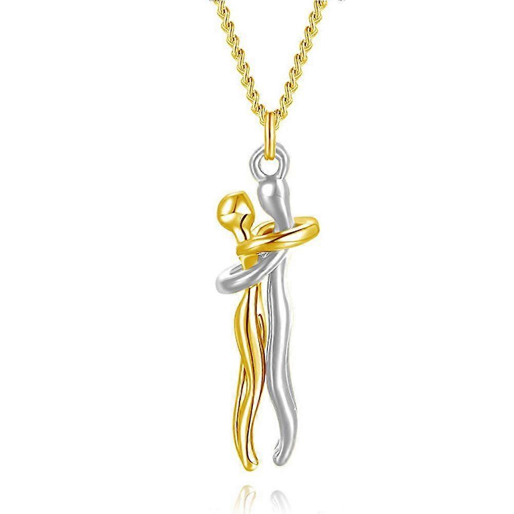 Snuggle Hug Love Pendant Necklace Women Jewellery Gift Couple Hug Chain ...