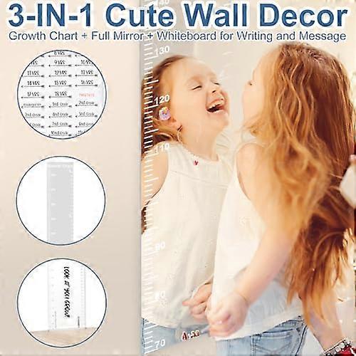 Personalized Puzzle Mirror Growth Chart for Kids, 70-180cm Kids Height ...