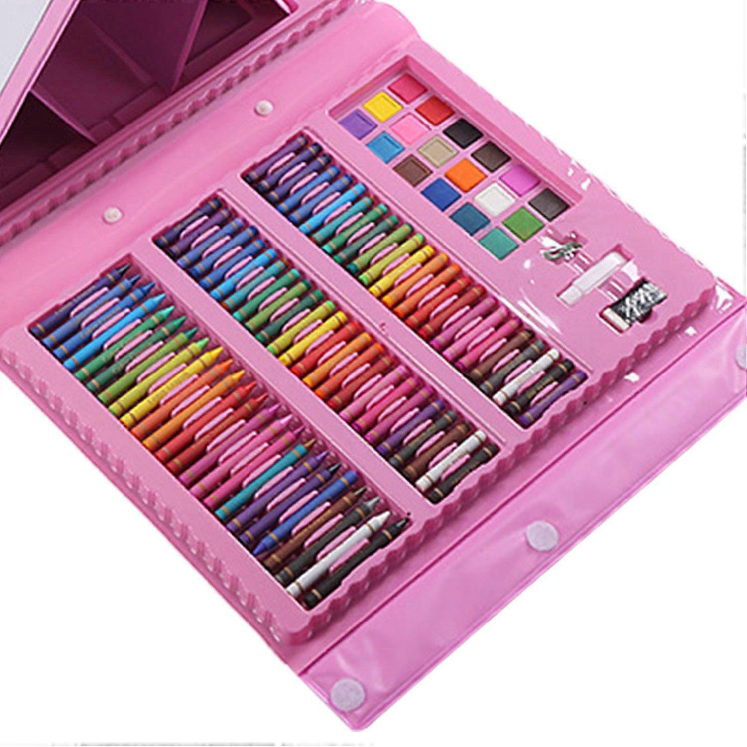 208Pcs Kids Drawing Kit Cartoon Design Assorted Bright Colors Multi ...