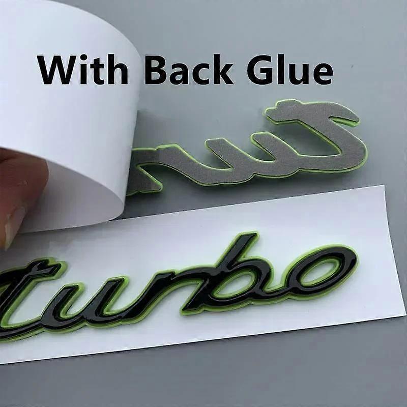 Car logo rear body letter leaf mixed trunk logo sticker For Porsche ...