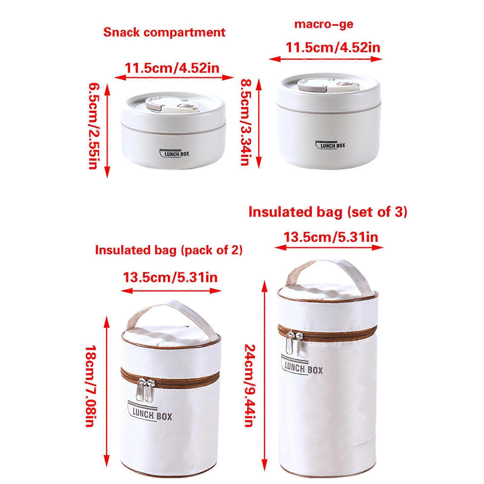 Stackable Lunch Box Practical Adult Lunch Box Set with Thermal ...