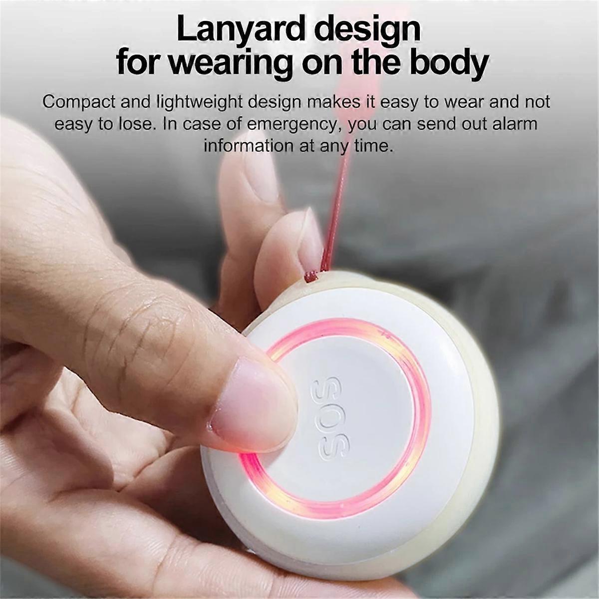 WiFi SOS Alarm Button Battery Rechargeable Elderly Smart Emergency ...