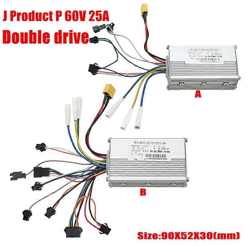 Electric Scooter Dual Drive Controller JP 48V 52V 60V 25A 50A Brushless ...