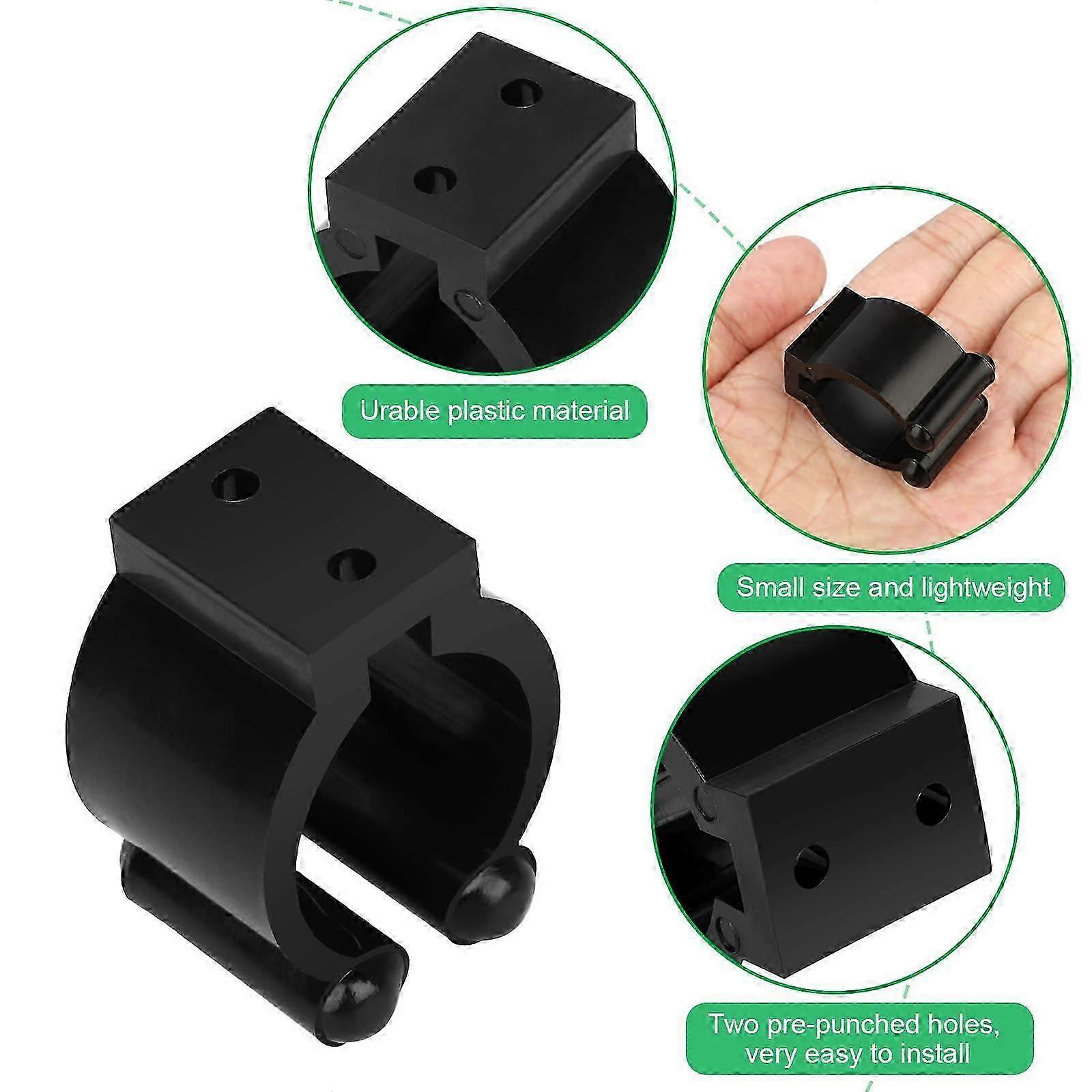 24mm Fishing Rod Holders Wall-Mounted Rack with 10 Pieces of Rod Clips ...