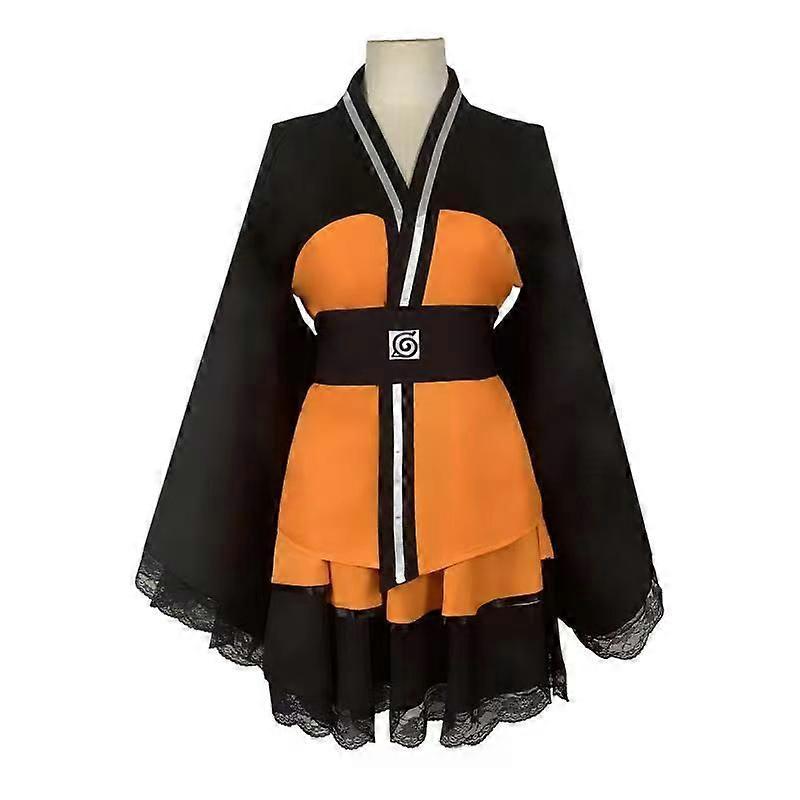 Naruto Anime Cosplay Set for Women Uzumaki & Akatsuki Kimono-Inspired ...