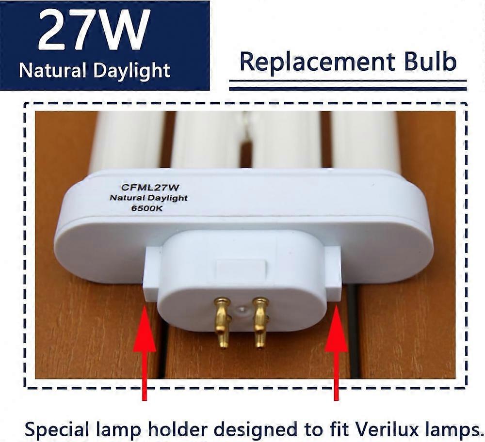 4 Rows Light Bulb 27W 6500K 4PinTube Compact Fluorescent Light Tube ...