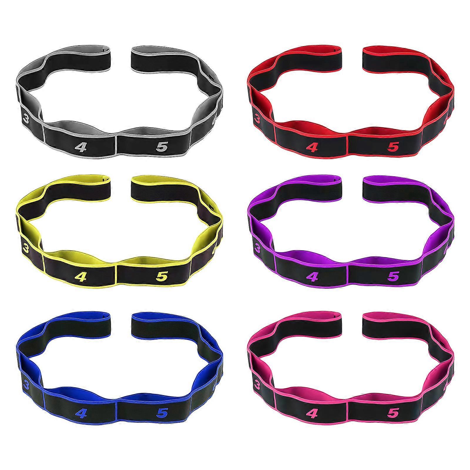 8 Section Dance Stretching Belt Yoga Pull Strap Belt Fitness Exercise ...