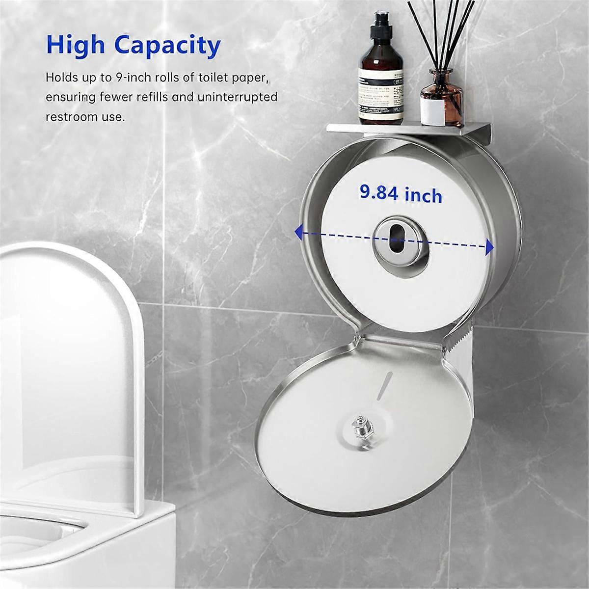 Commercial Jumbo Toilet Paper Dispenser with Shelf, Wall Mount ...