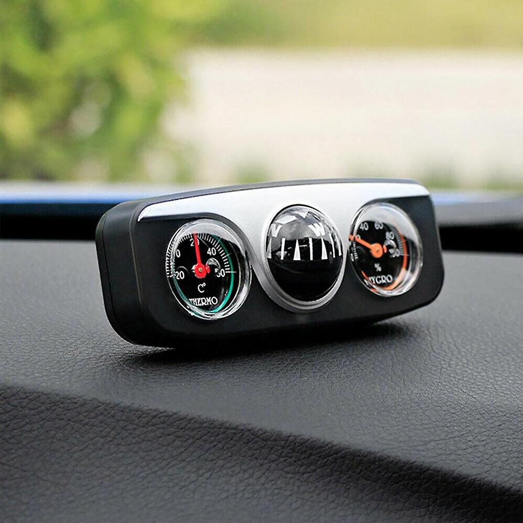 3-in-1 Convenient Vehicle Dashboard Thermometer Hygrometer Navigation ...