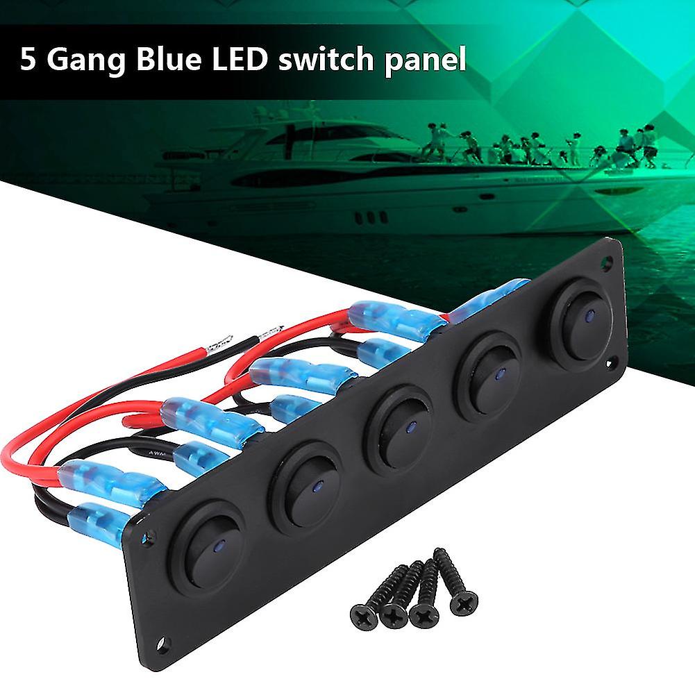 5 Gang Rocker Switch Panel, 5 Gang Toggle Switch Panel, Toggle Switch ...