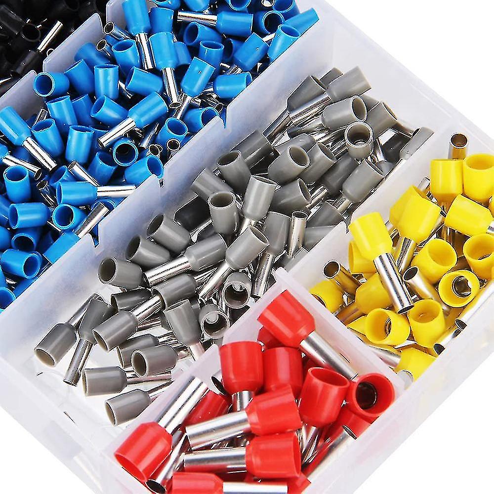 1200 Pcs Insulated Wire End Sleeves Assortment Cable Lugs Set | Fruugo UK